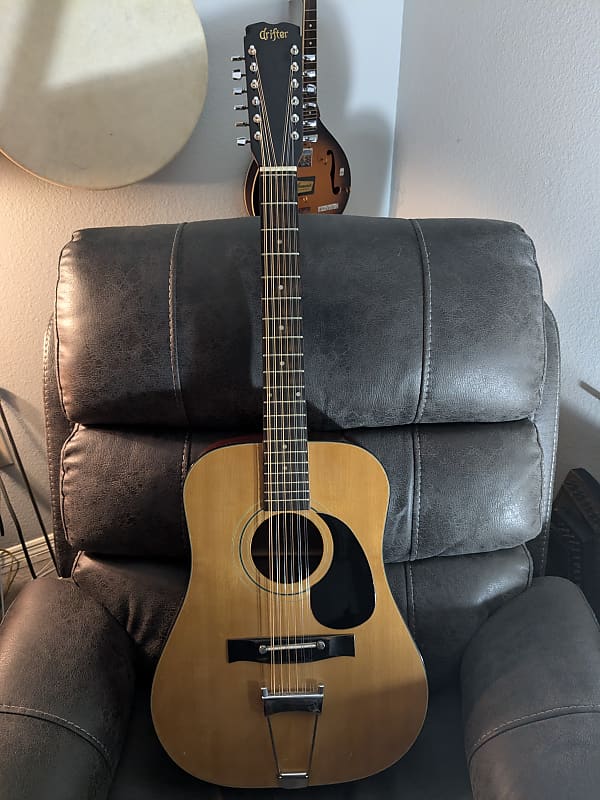 Vintage Continental Drifter 12 String Acoustic Guitar w/ | Reverb