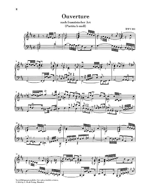 Johann Sebastian Bach French Overture In B Minor Bwv 831 | Reverb