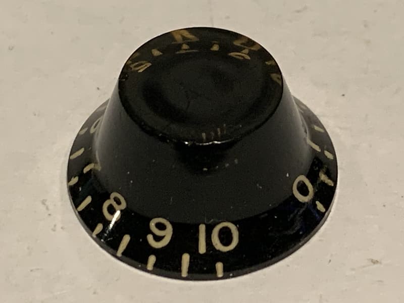Gibson Bonnet (Bell) Knob (1) Les Paul Jr. / 335 50s - Black | Reverb