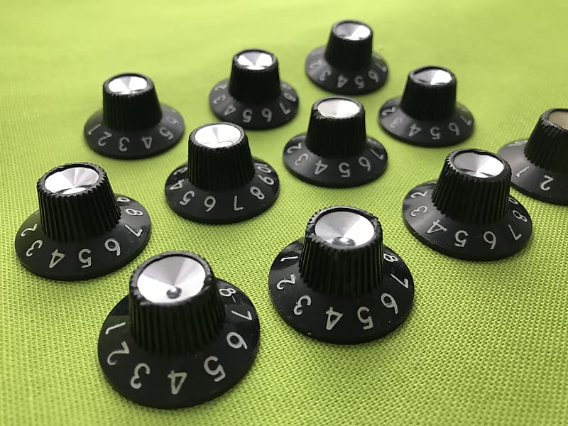 Fender Blackface Knobs 1960s full set of 11 Twin Reverb | Reverb