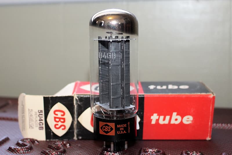CBS 5U4GB 5U4 5U4G FAT BOTTLE BLACK PLATE HALO GETTER NOS NIB | Reverb
