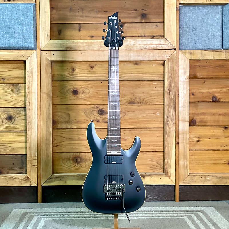 Schecter Demon-7 FR, 7-String, Floyd Rose, Satin Black | Reverb