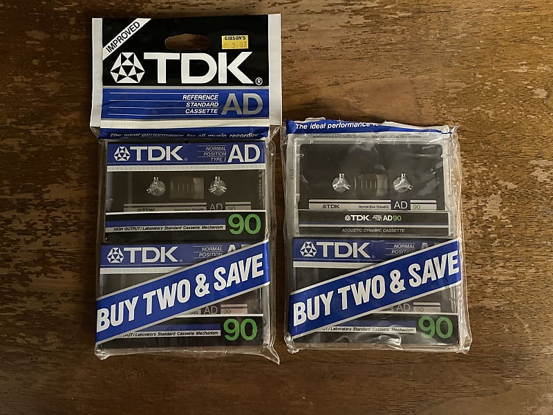 TDK AD90 4 pack NOS Vintage 90 Minute Recordable Cassette | Reverb