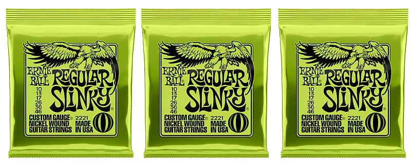 Ernie Ball 2221 Regular Slinky Nickel Electric Guitar Strings | Reverb