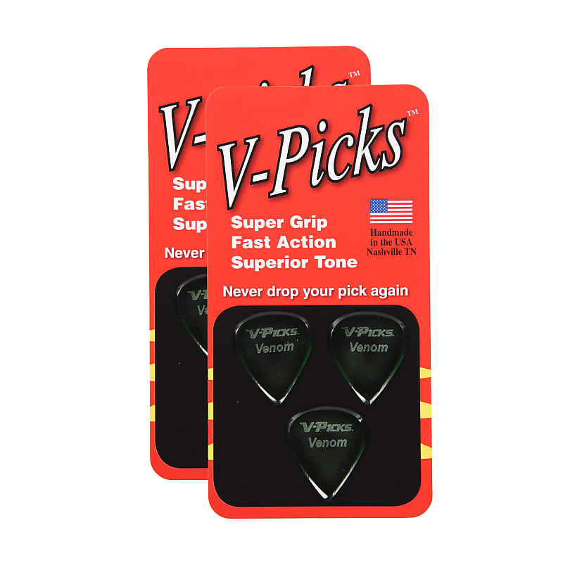 V-Picks Venom Guitar Pick 2 Pack (6) Bundle | Reverb