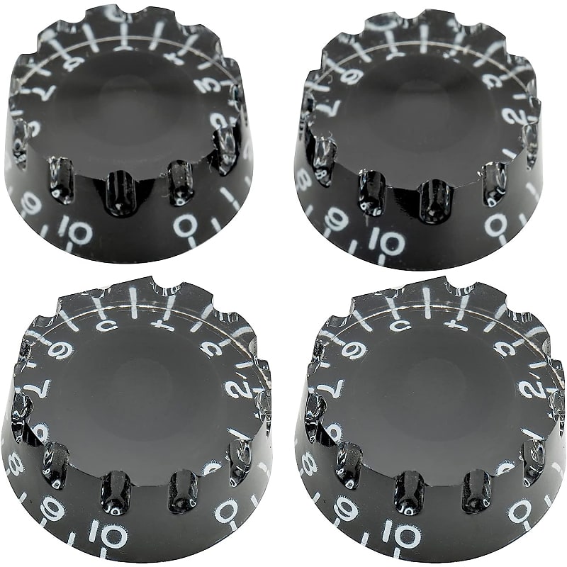 Black Imperial Inch Size Knurled Control Speed Knobs for USA | Reverb