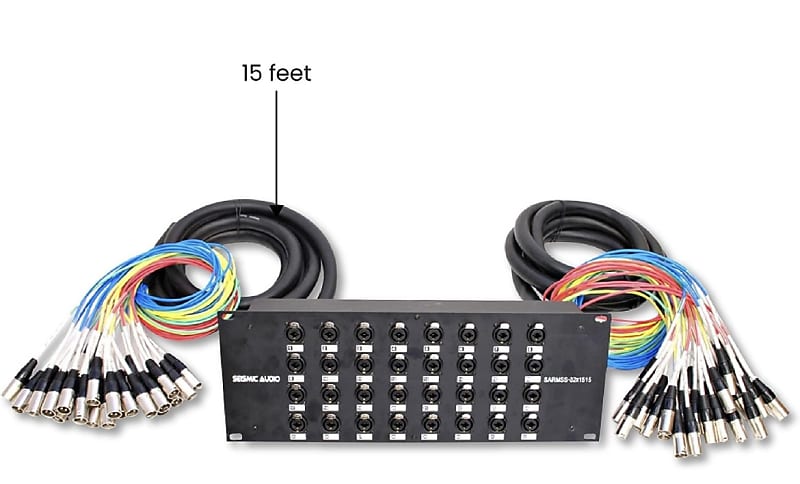 Seismic Audio Seismic Audio - SARMSS-32x1515 - 32 Channel XLR | Reverb