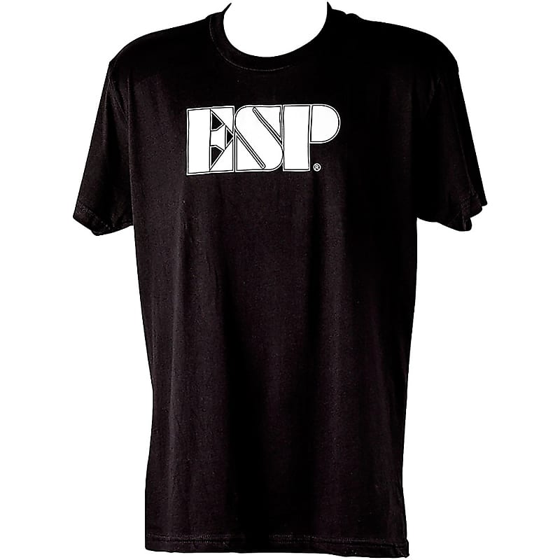 ESP Block Logo Men's T-shirt Small Black | Reverb