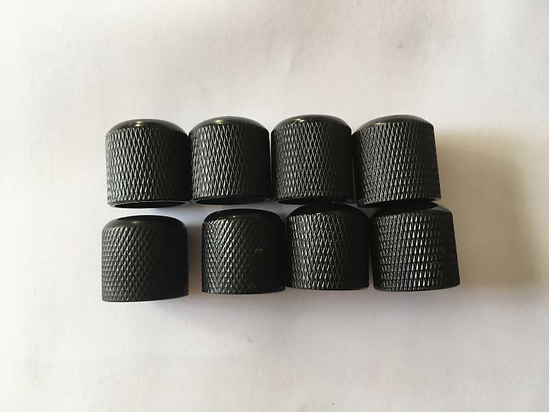 4 Pairs Black Electric Guitar Knobs Set Screw & Push On for | Reverb
