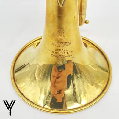 Jerome Thibouville Lamy French Wrap Cornet 1880s - Raw Brass | Reverb