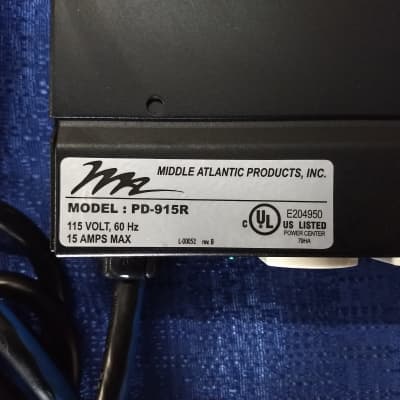 Middle Atlantic PD-915R 15 Amp Power Center | Reverb