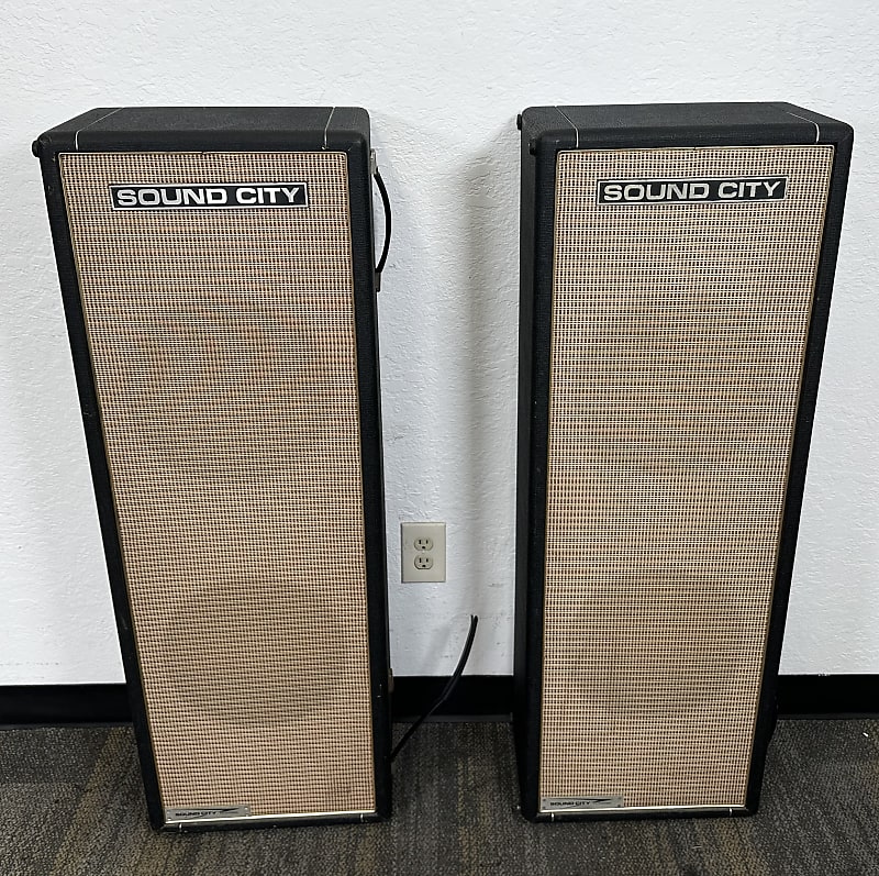 Sound City PA 60/E 2x12 Guitar Speaker Tower Pair | Reverb