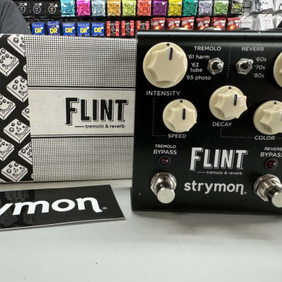 Strymon Flint Reverb and Tremolo V1 Black with White Knobs | Reverb