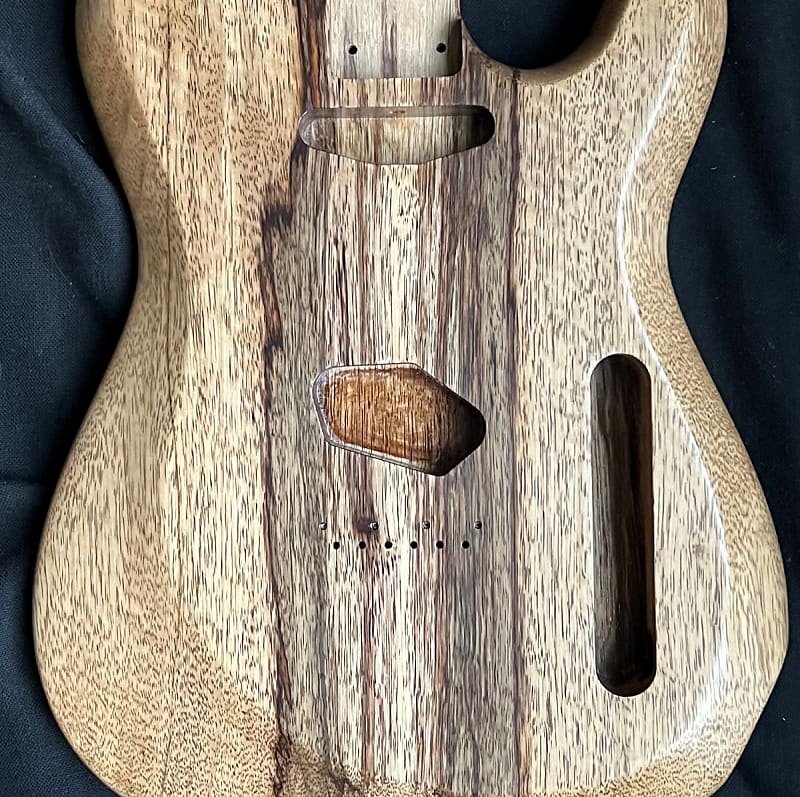 Custom Telecaster Body Carved Top Black Limba 2023 - Natural | Reverb