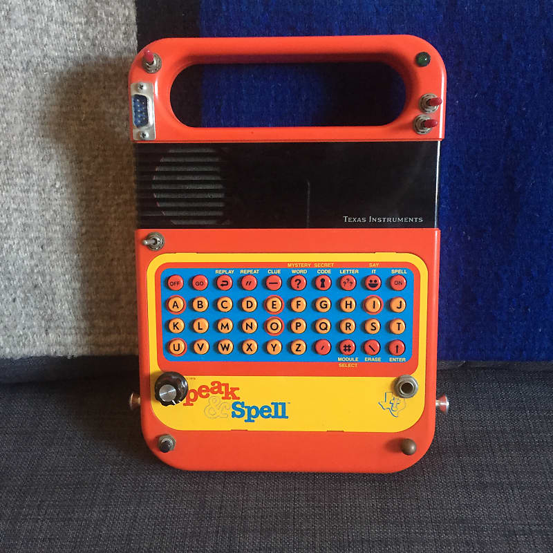 Circuit bent Texas Instruments Speak and Spell - Red button | Reverb