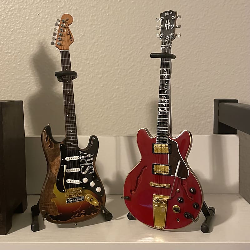 Axe Heaven SRV Strat & Joe Bonamassa ES-335 Miniature guitars | Reverb