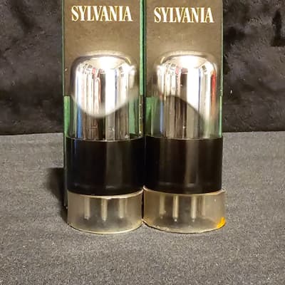Sylvania 6 Sn7 Gta Tube Chrome Topped Foil Black V Plates | Reverb