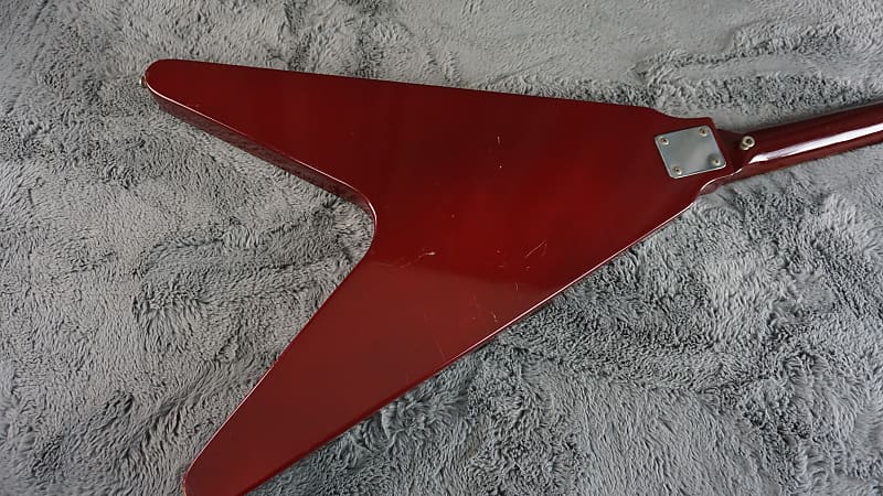 Holly Flying V - Cherry Electric Guitar Kiso Suzuki | Reverb