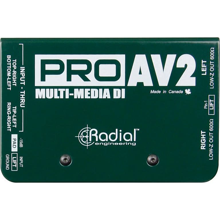 Radial Pro AV2 Stereo Multi-Media Direct Output Box | Reverb Canada