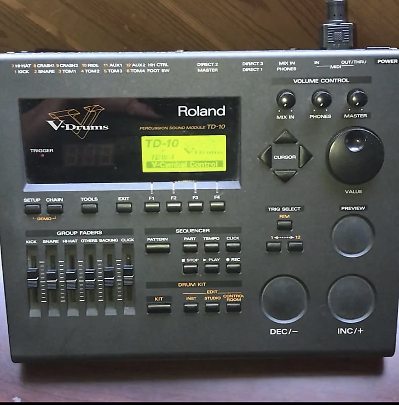 Roland TD-10 Drum Sound Module with TDW-1 2000 - 2004 Black | Reverb