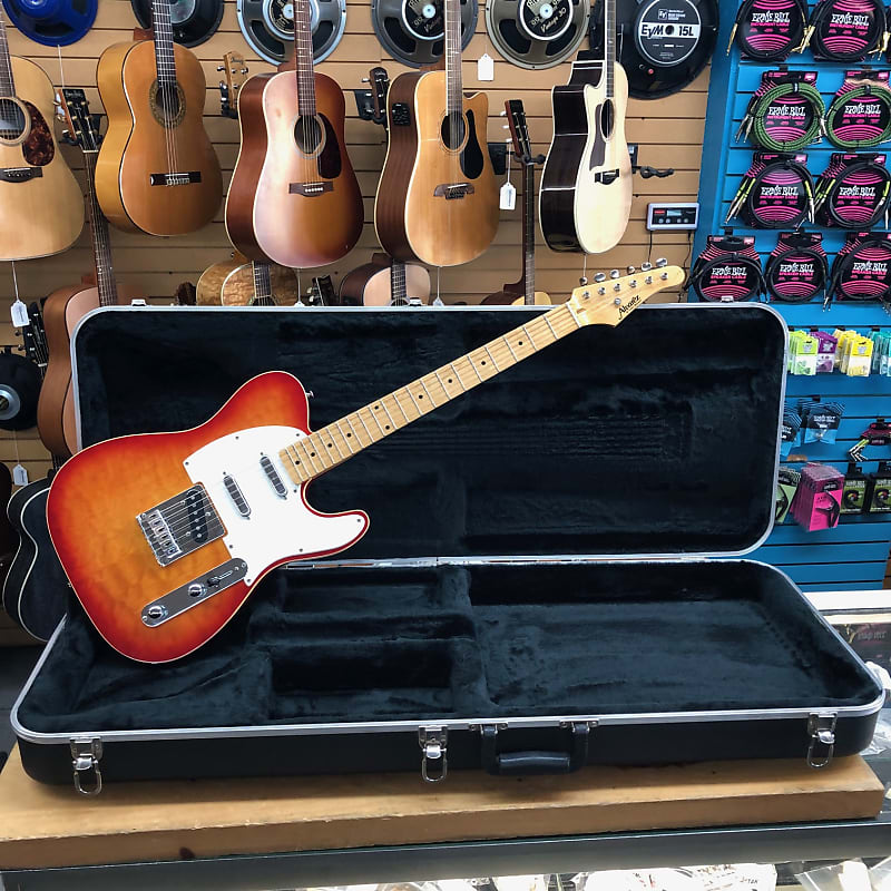 Alvarez "Telecaster" Cherry Sunburst Electric Guitar w/Case | Reverb
