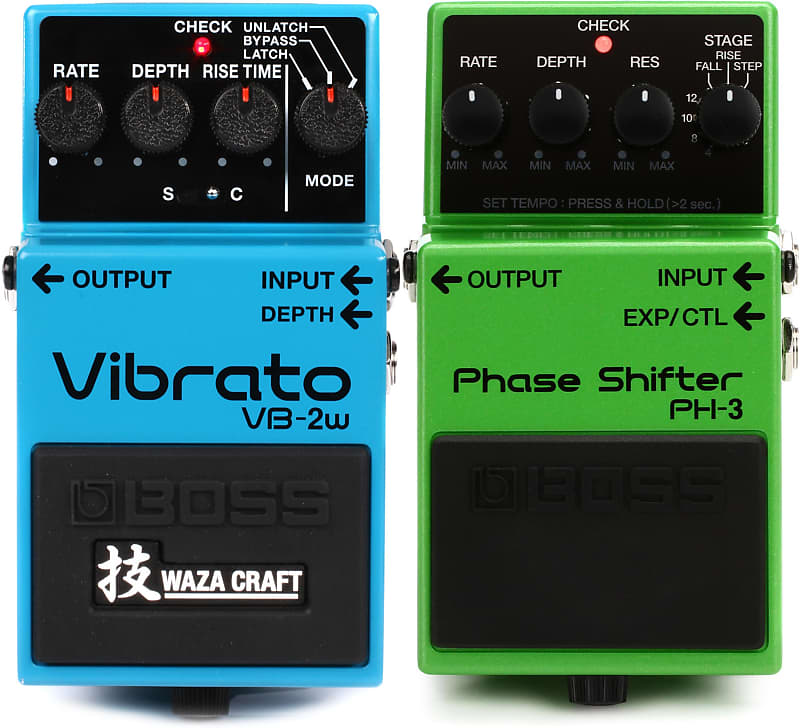 Boss VB-2W Waza Craft Vibrato Pedal Bundle with Boss PH-3 | Reverb