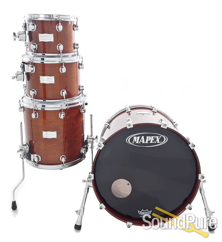 Mapex 4pc Saturn III Drum Set - Natural Walnut | Reverb