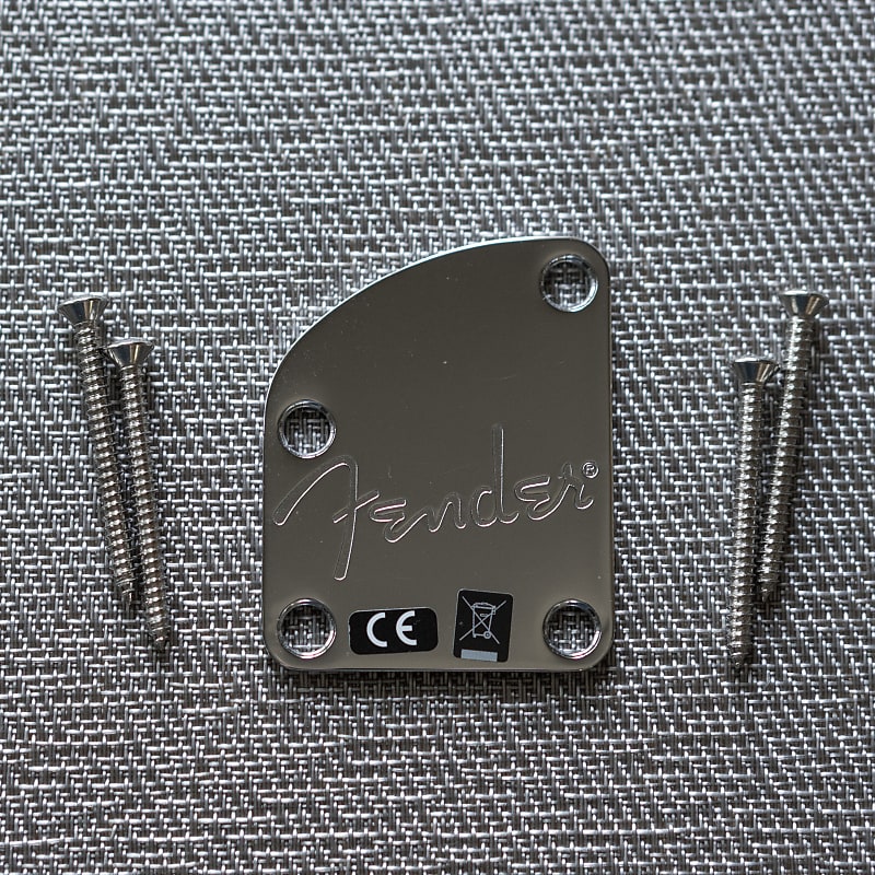 Genuine Fender Stratocaster 4-Bolt Contoured Neck Plate with | Reverb