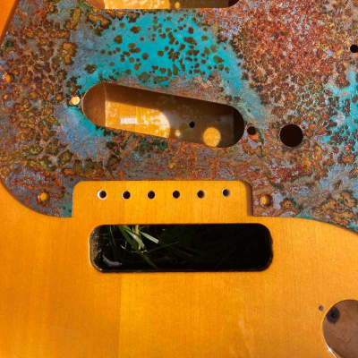 Rusted Relic Strat body with rusted pickguard,satin,gloss | Reverb