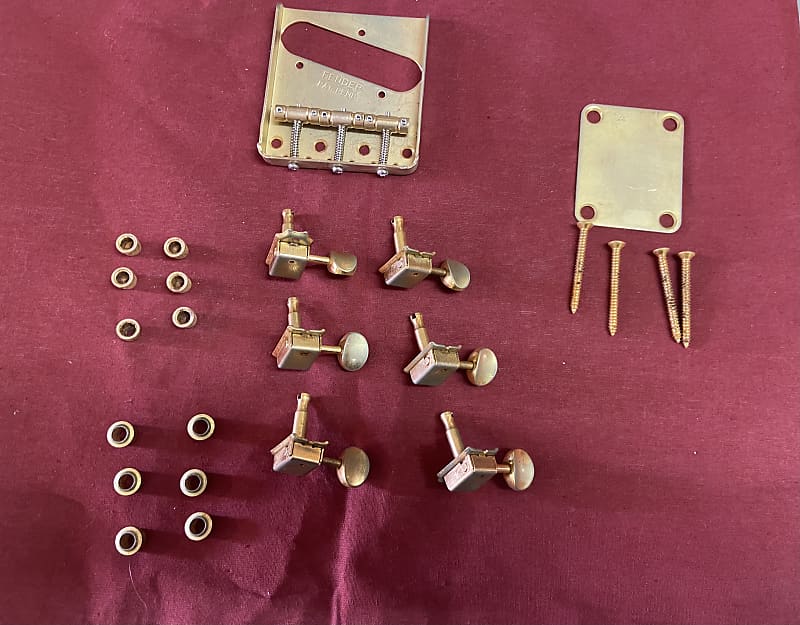 Fender Gold aged Telecaster Hardware - Gold | Reverb