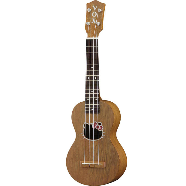 Vox VU-55HK Natural Solid Koa Hello Kitty Ukulele with Gigbag | Reverb