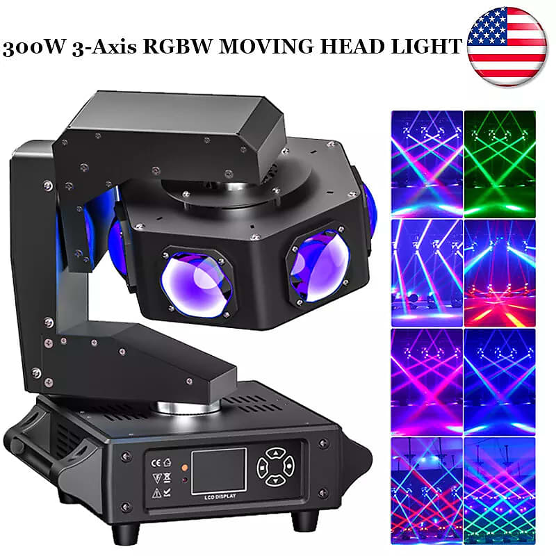 300W 3-Axis LED Moving Head Light | DMX Stage Lighting for | Reverb