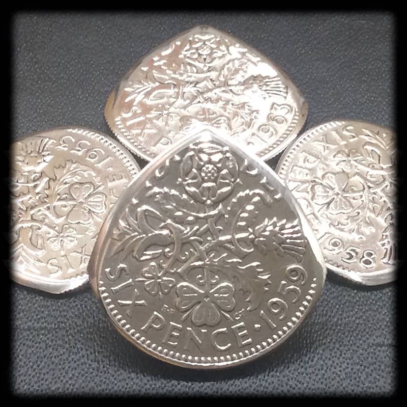One Brian May Inspired Sixpence Coin Plectrum. | Reverb