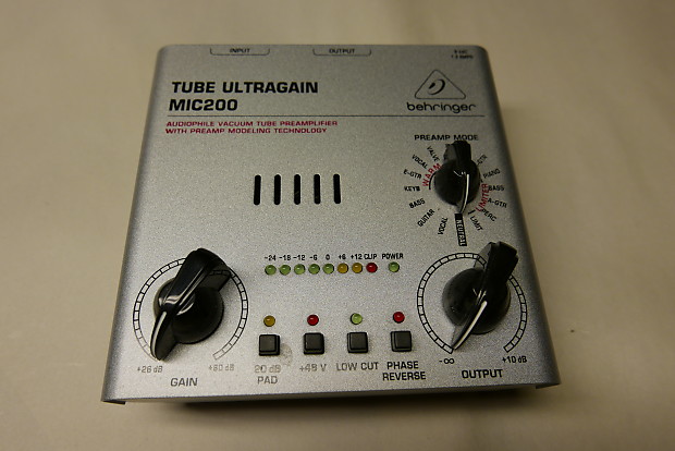 Behringer Mic200 Ultra Gain 2016 Silver | Reverb