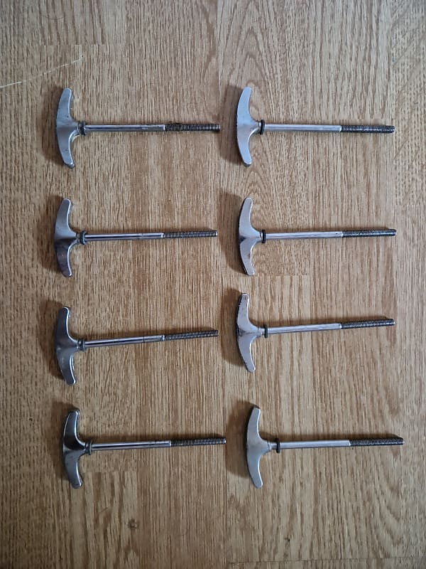 8 Ludwig T rods 70's 80's - Chrome | Reverb UK