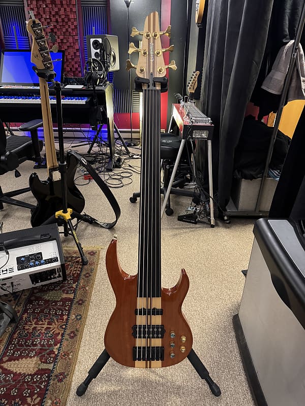 Carvin LB76F 6-string Fretless Custom Bass Piezo | Reverb