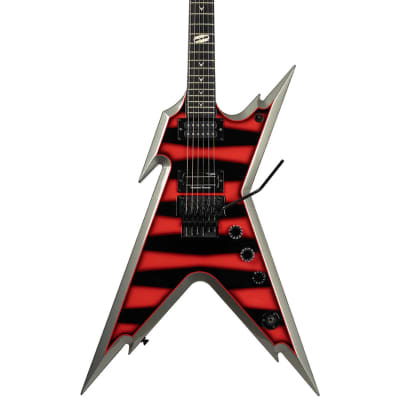2007 Dean USA Dime Razorback Red/Black Striped | Reverb