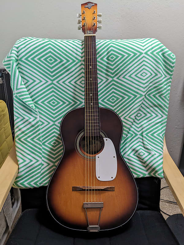 Conqueror Acoustic Parlor Guitar 60s-70s (Rubber Bridge | Reverb