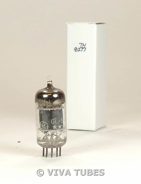 NOS GE 5-Star USA GL-5814A [Hi Fi 12AU7] Black T Plate 3 Mica | Reverb