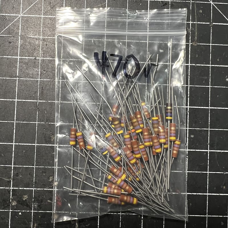 Allen Bradley 470 ohm 1/2w carbon composition resistors (pack | Reverb
