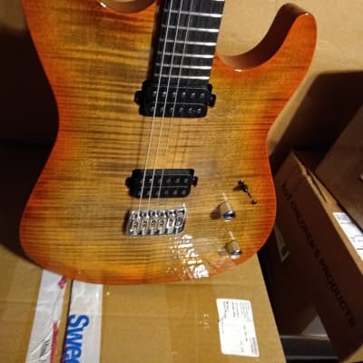 2022 Kiesel Theos in Orange Cali Burst, w/ Kiesel Ultimate | Reverb