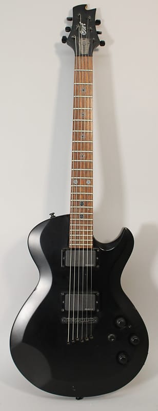 2006 Cort EVL Z4 Pentagram Single Cut Goth Satin Black | Reverb