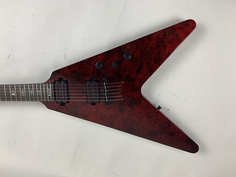 Schecter V-1 Apocalypse Red Reign Electric Guitar Prototype | Reverb