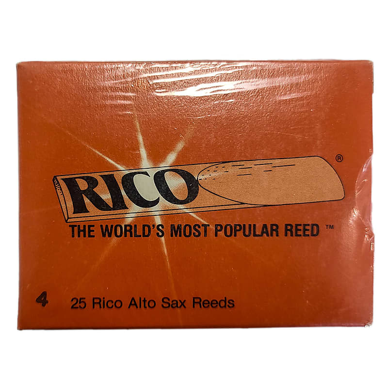 RICO ALTO SAX REEDS #4 BOX OF 25 | Reverb
