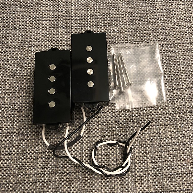 Fender Standard Precision P Bass Pickups set 2017 Black MIM | Reverb