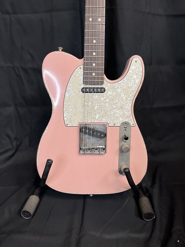 MJT Telecaster Warmoth neck Telecaster 2022 Shell Pink | Reverb