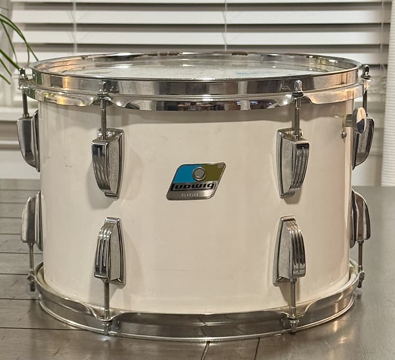 Ludwig 13 inch 6 ply maple rack tom 70s - White cortex | Reverb