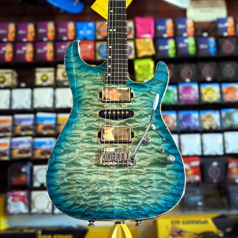 Tom Anderson Drop Top - Natural Bora Burst with Binding | Reverb