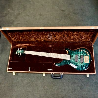 PRS Private Stock Gary Grainger 5 String Bass Teal Burst | Reverb