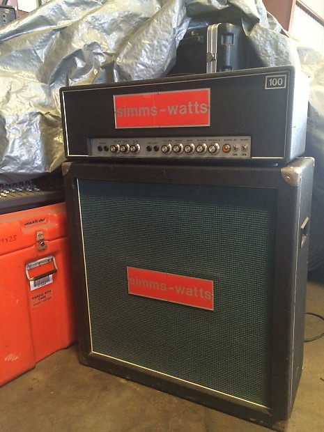 Simms Watts 100 Half Stack Vintage Tube Head 4 X 12 Cabinet | Reverb